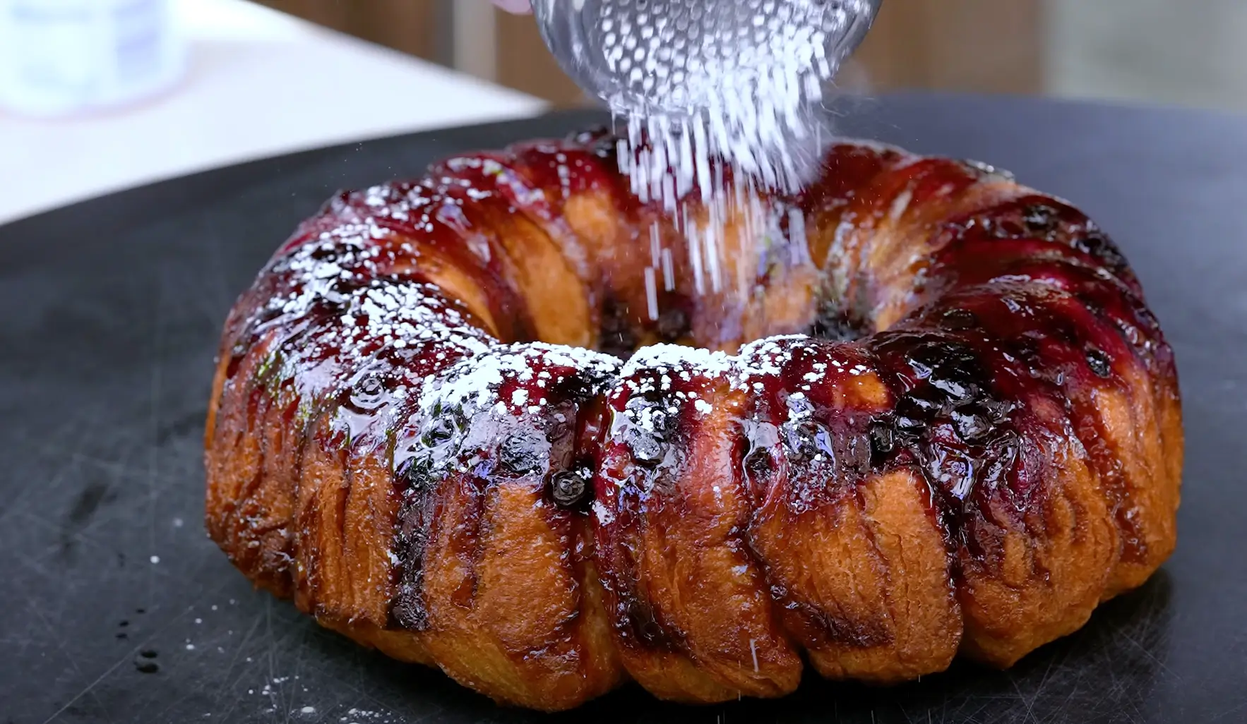 Blueberry Cinnamon Ring Recipe from Sam The Cooking Guy