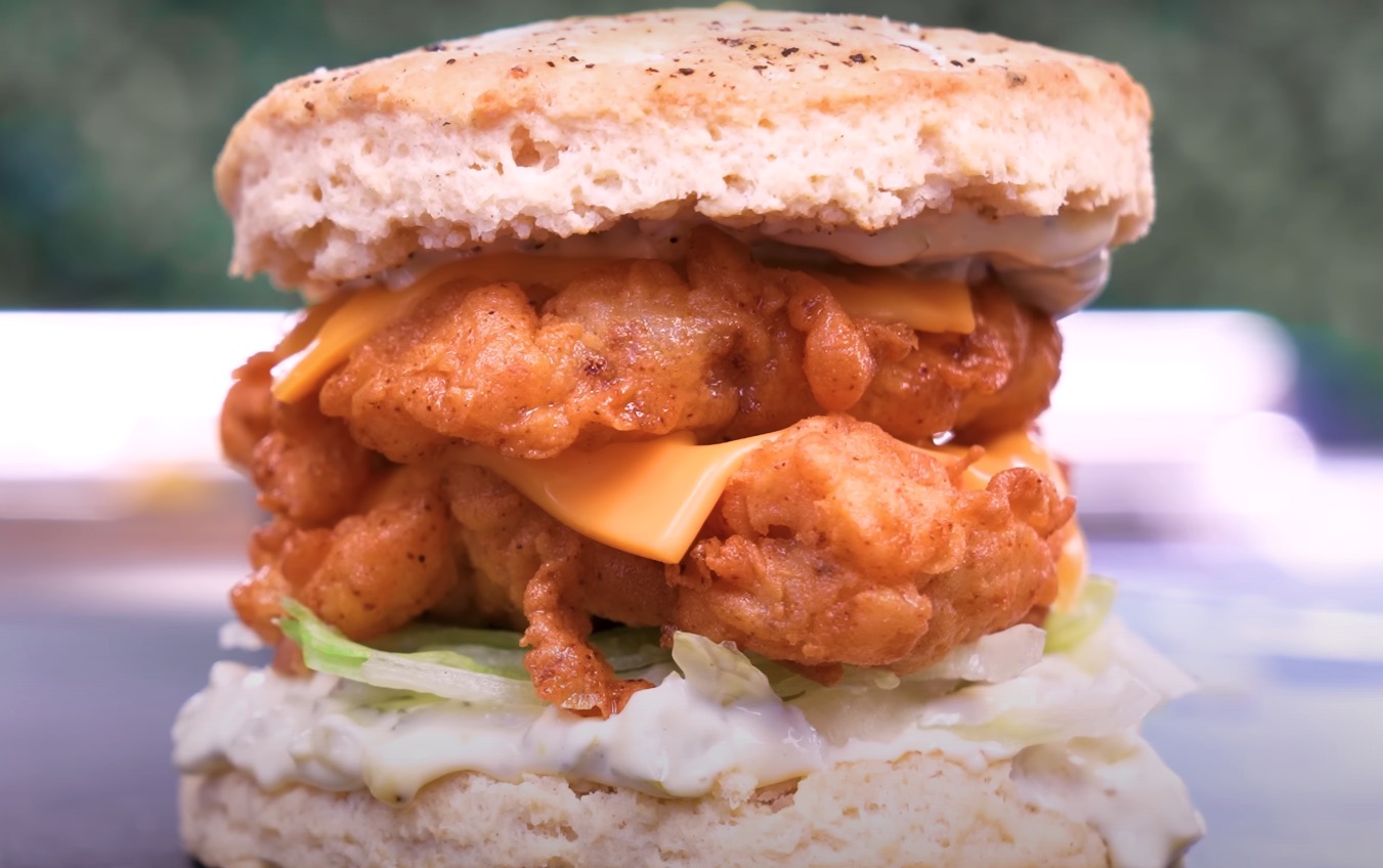 Fried Chicken Smashburger Recipe from Sam The Cooking Guy