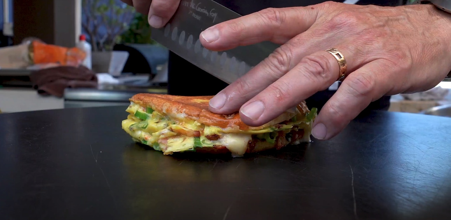 One-Pan Egg Sandwich Recipe from Sam The Cooking Guy