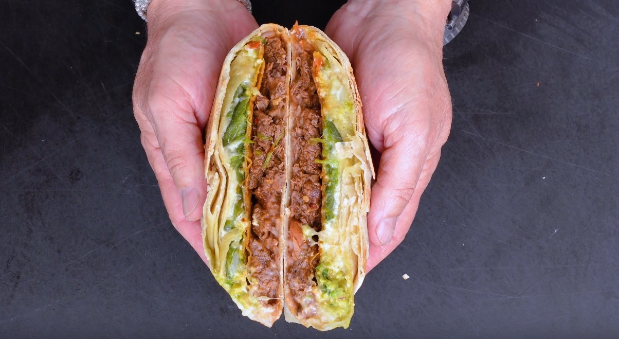 Birria Chile Relleno Crunchwrap Recipe from Sam The Cooking Guy