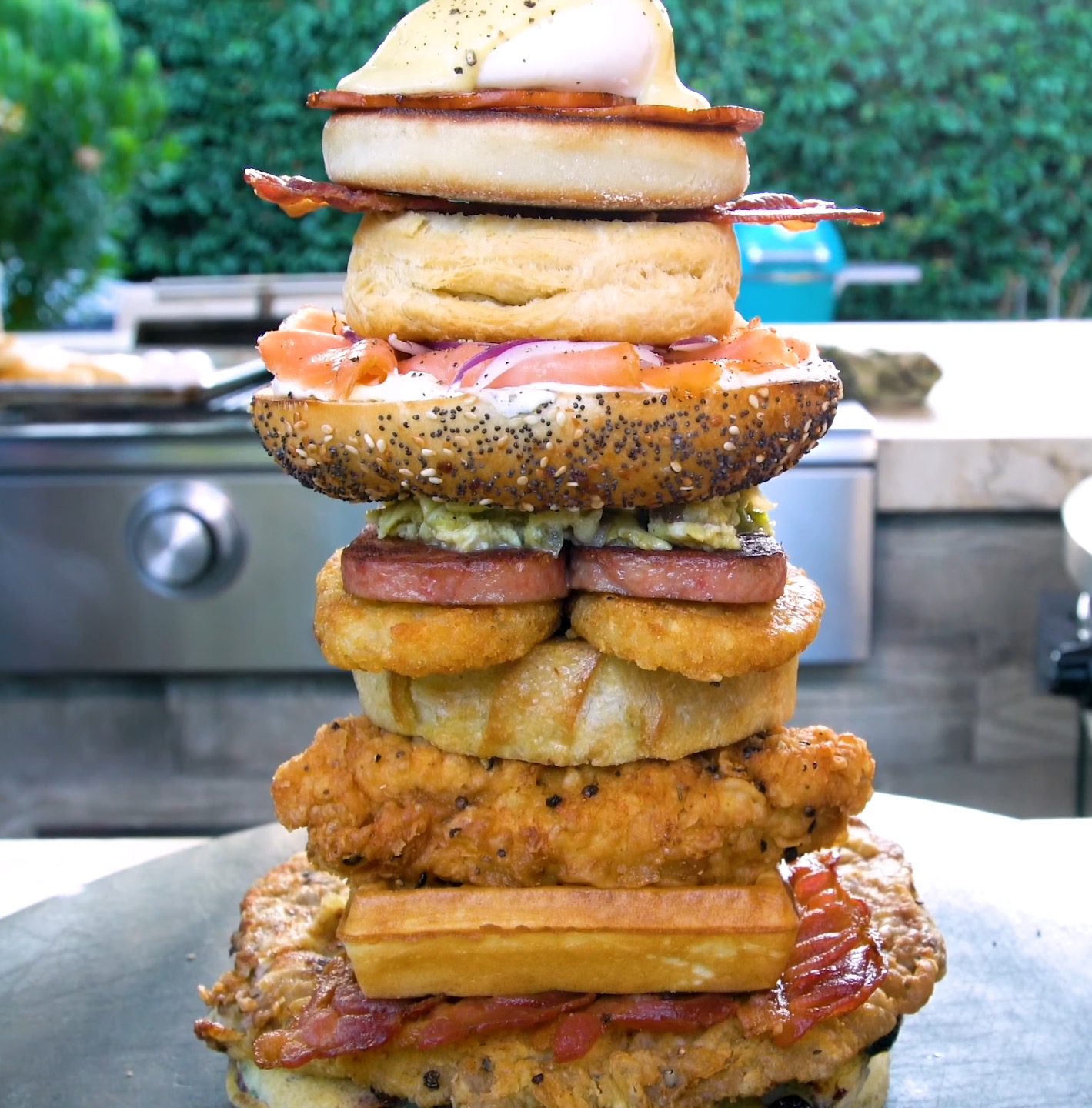The Tower of Breakfast Recipe from Sam The Cooking Guy