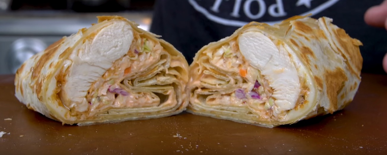 Buffalo Fried Chicken Wrap Recipe from Sam The Cooking Guy