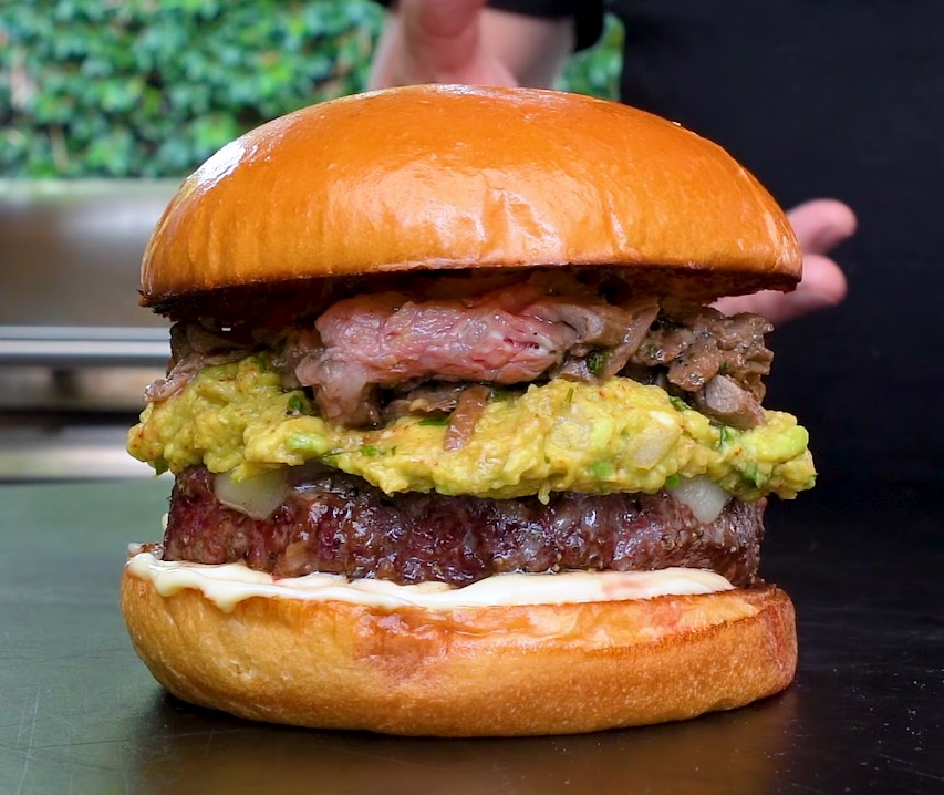 Carne Asada Burger Recipe from Sam The Cooking Guy