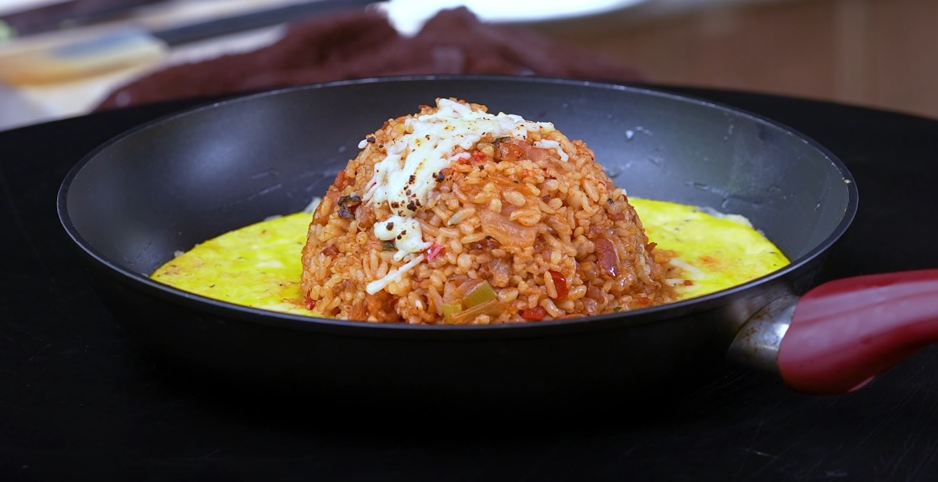 Cheesy Volcano Rice Recipe from Sam The Cooking Guy
