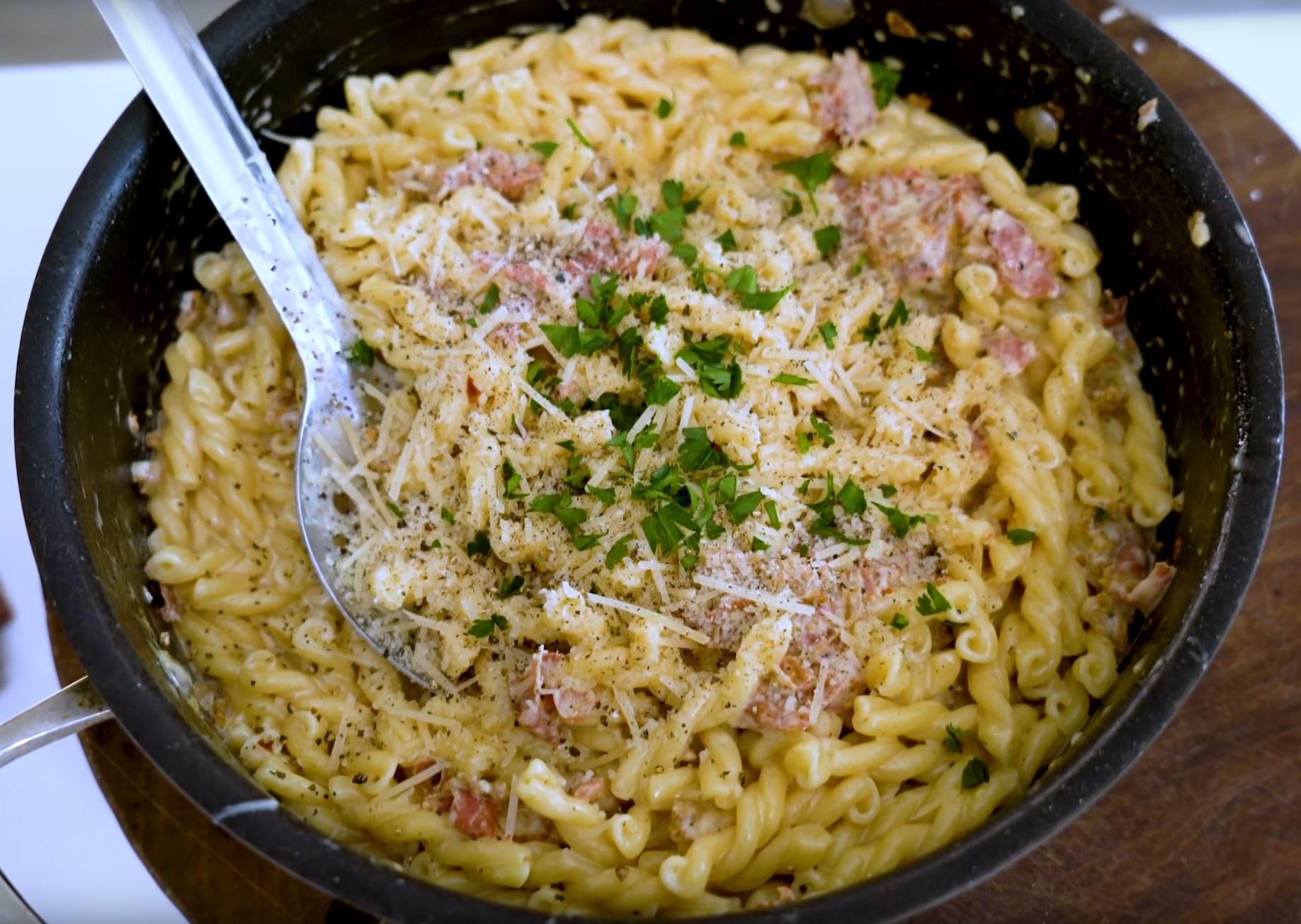 Creamy Cheesy Garlic Pasta Recipe from Sam The Cooking Guy