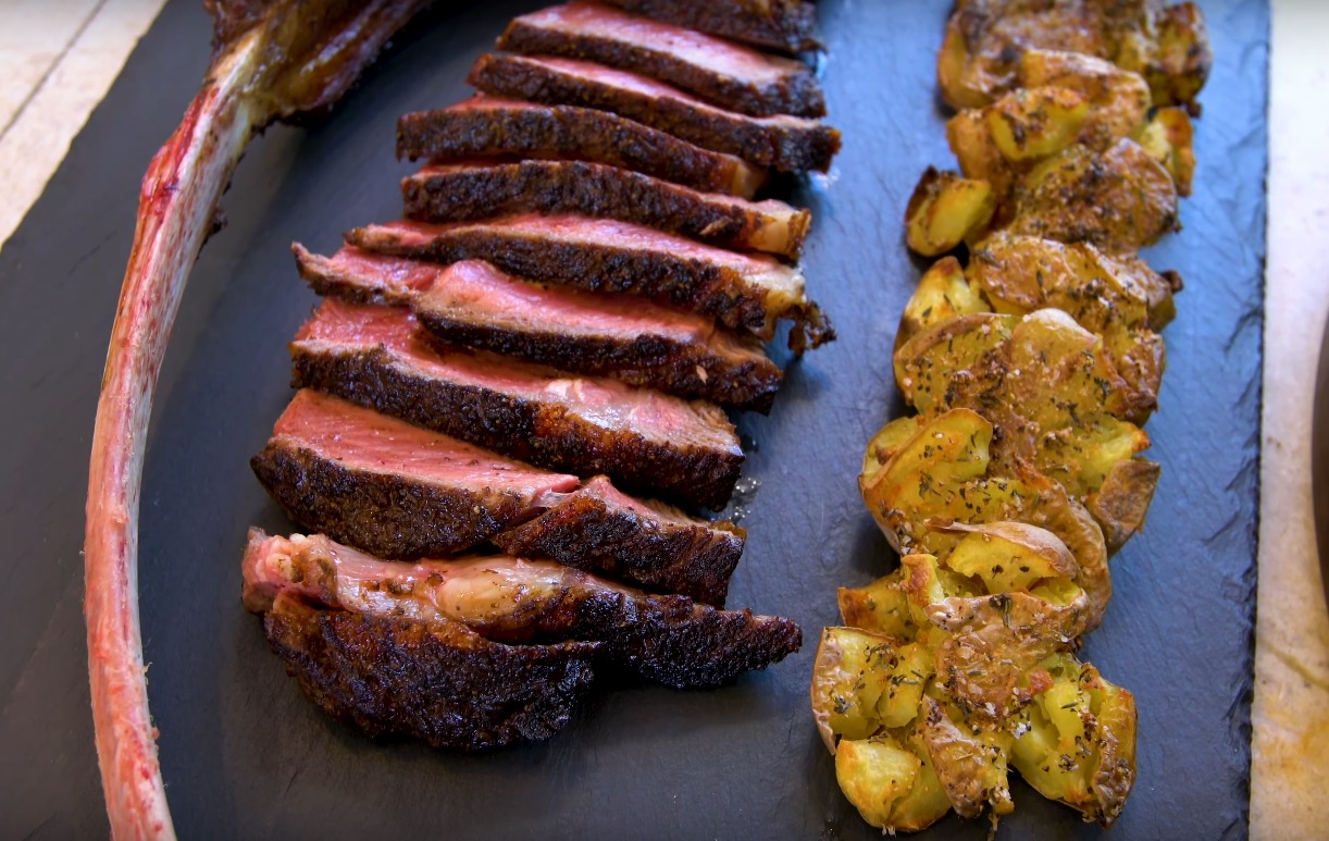 Deep Fried Tomahawk Steak Recipe from Sam The Cooking Guy