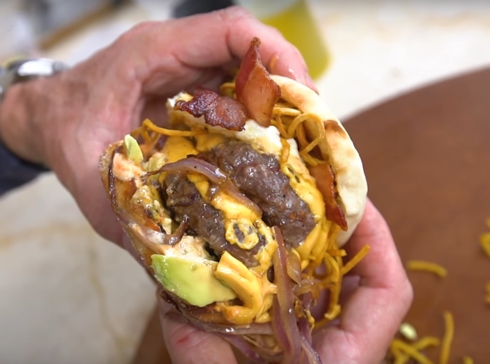 Double Breakfast Burger Recipe from Sam The Cooking Guy