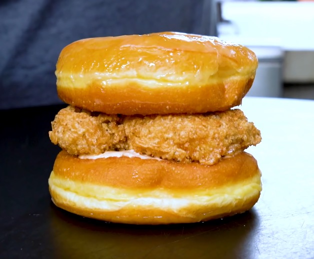Donut Chicken Sandwich Recipe from Sam The Cooking Guy