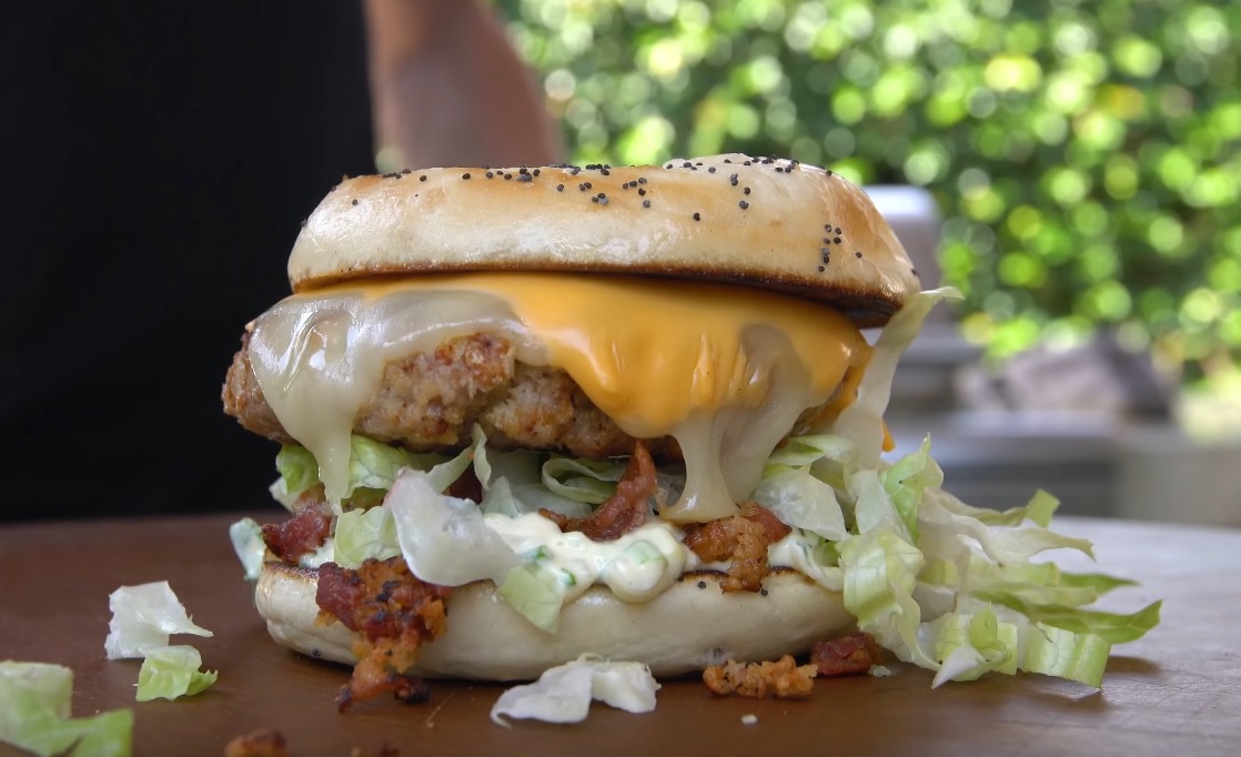 Double Pork Burger Recipe from Sam The Cooking Guy