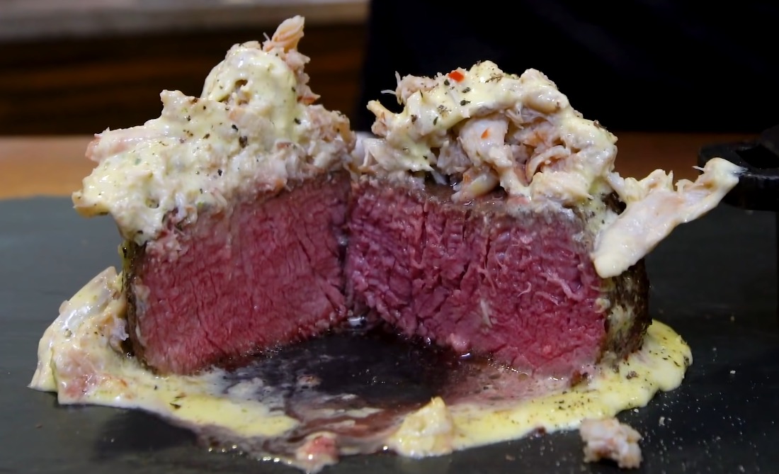 Filet Topped with Crab & Bearnaise Sauce Recipe from Sam The Cooking Guy