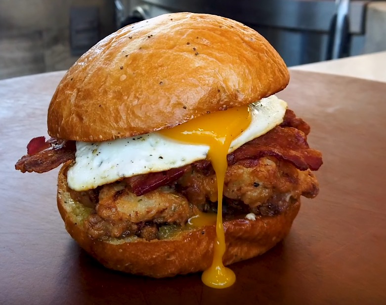 Fried Chicken Breakfast Sandwich Recipe from Sam The Cooking Guy