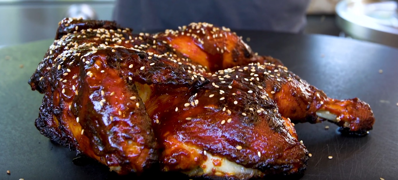 Spicy Korean Fire Chicken Recipe from Sam The Cooking Guy