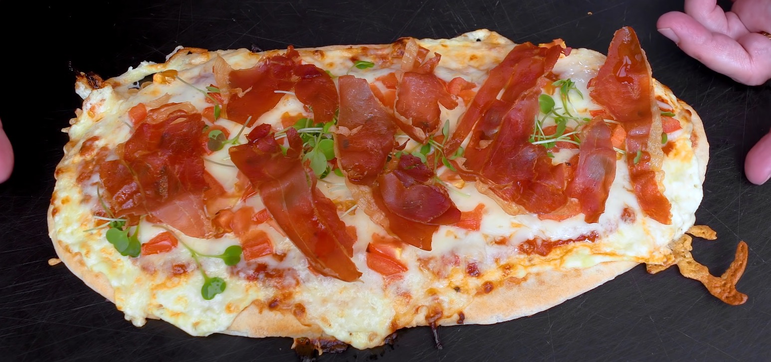 Three Cheese Flatbread Recipe from Sam The Cooking Guy