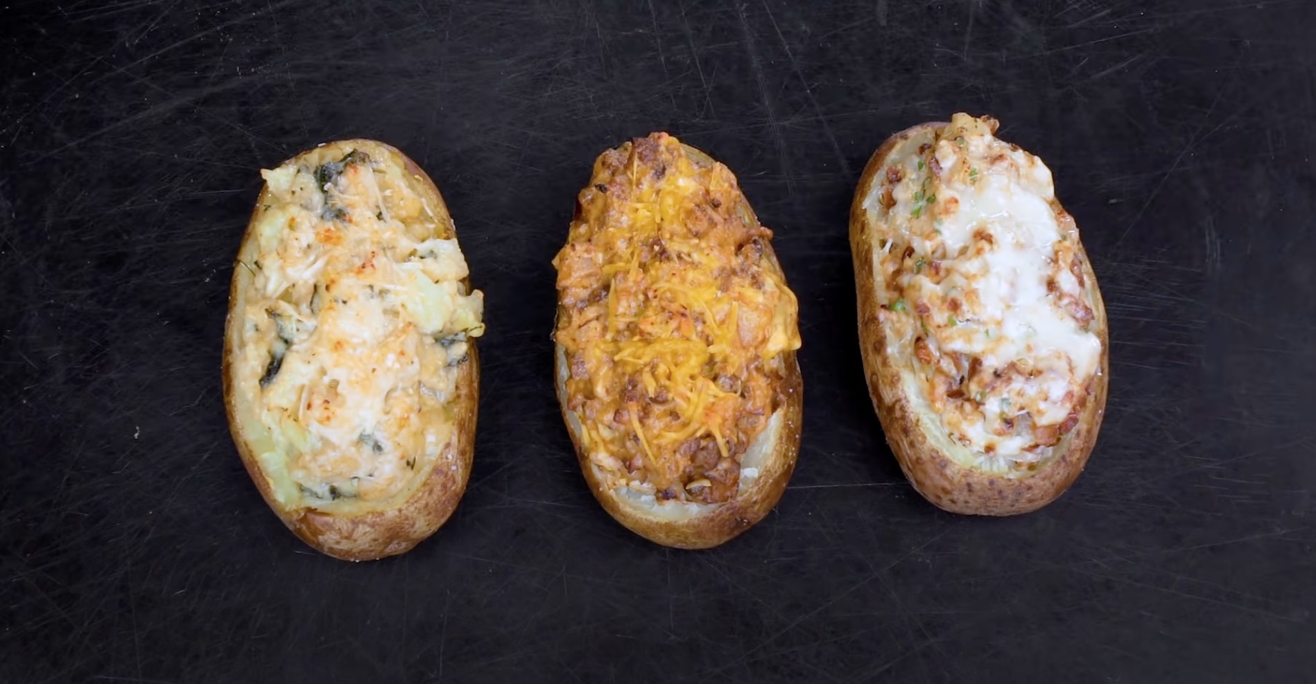 Twice Baked Potatoes, 3 Ways Recipe from Sam The Cooking Guy