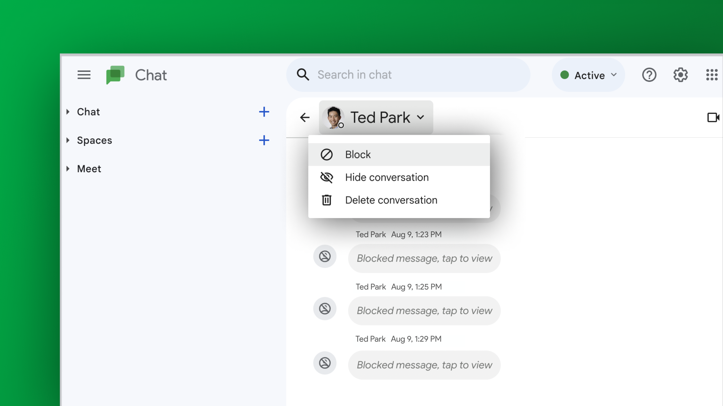 How to Block Someone on Google Chat