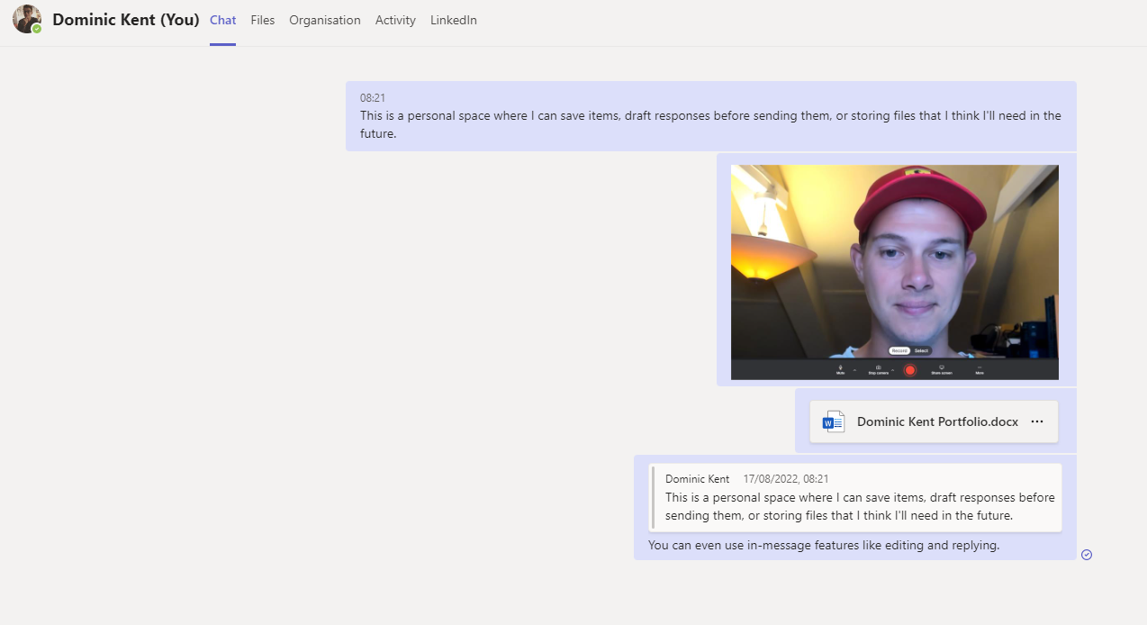 What’s The Deal With The Microsoft Teams Chat With Self Feature?
