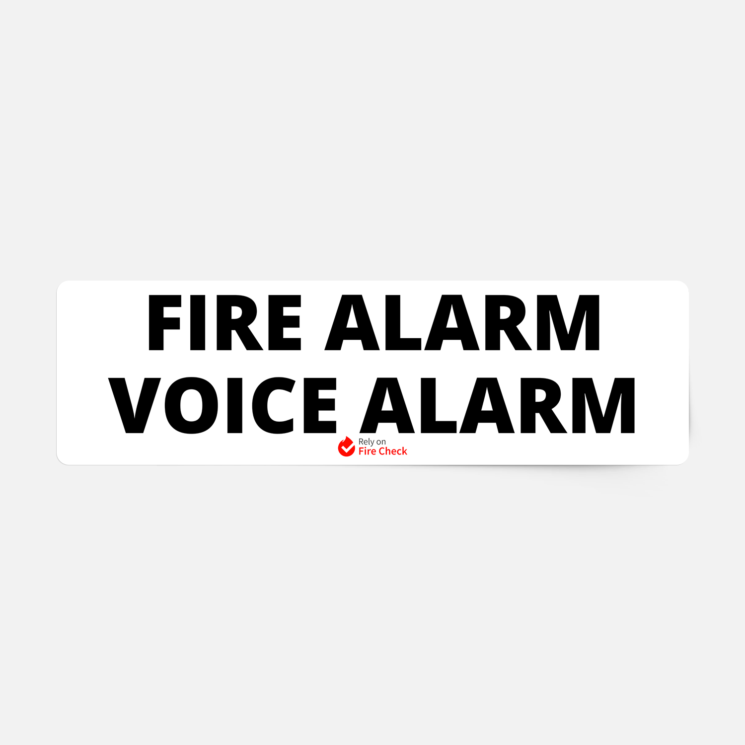 Fire Alarm/Voice Alarm Label