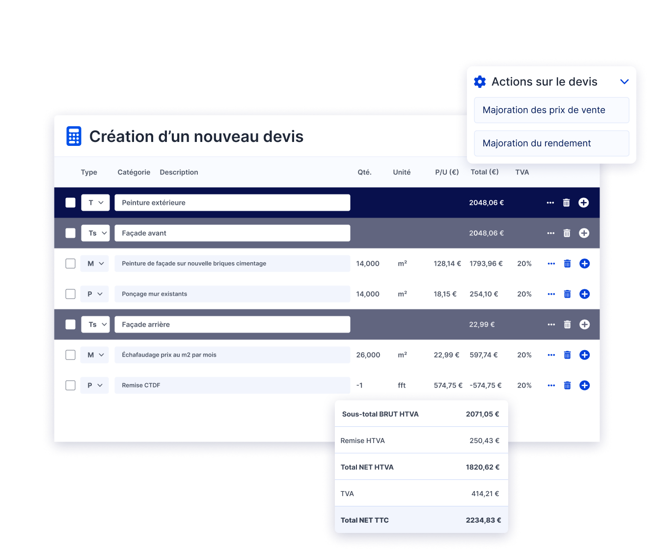 Logiciel de devis et factures pour le bâtiment - Vertuoza