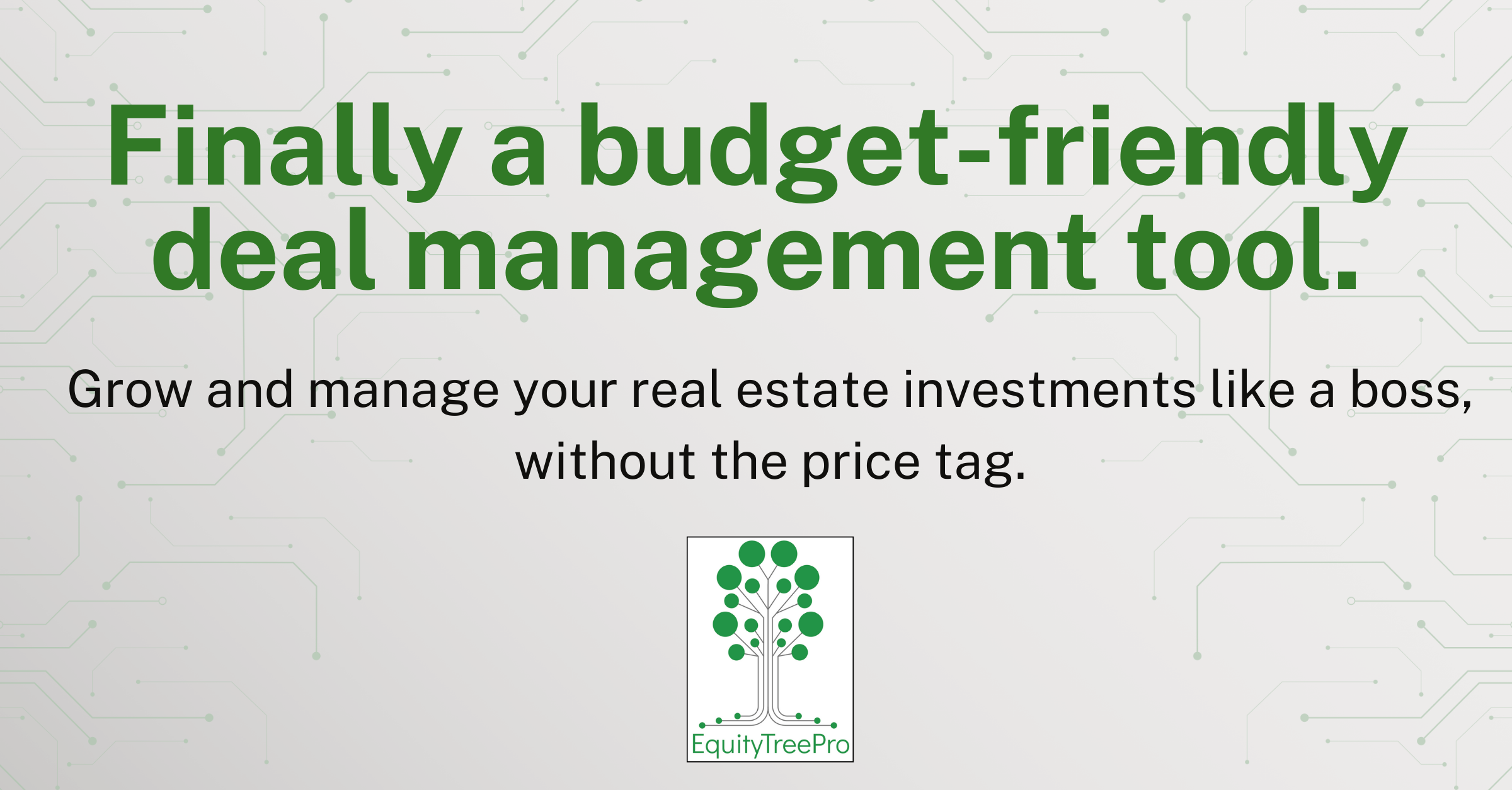 Equity Tree Pro - Deal management tool