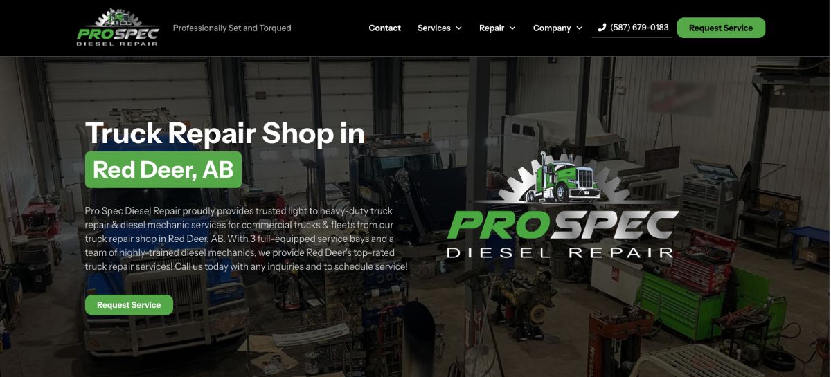 Heavy-Duty Truck Repair Shop in Red Deer, AB | Pro Spec Diesel