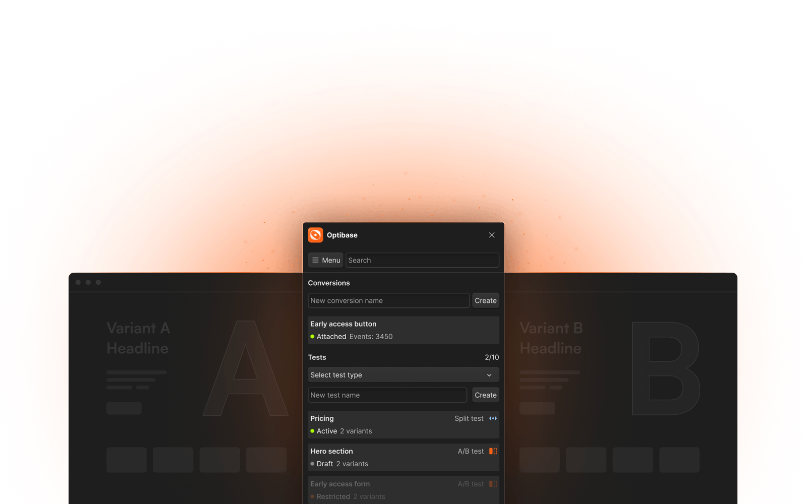 The ultimate A/B testing app for Webflow | Optibase
