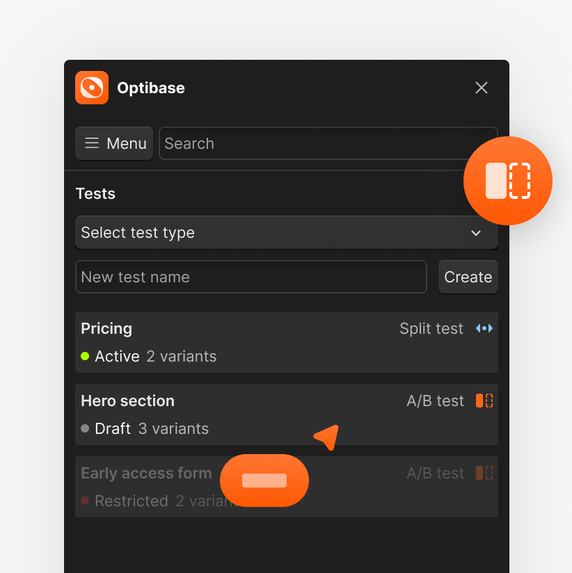 The ultimate A/B testing app for Webflow | Optibase