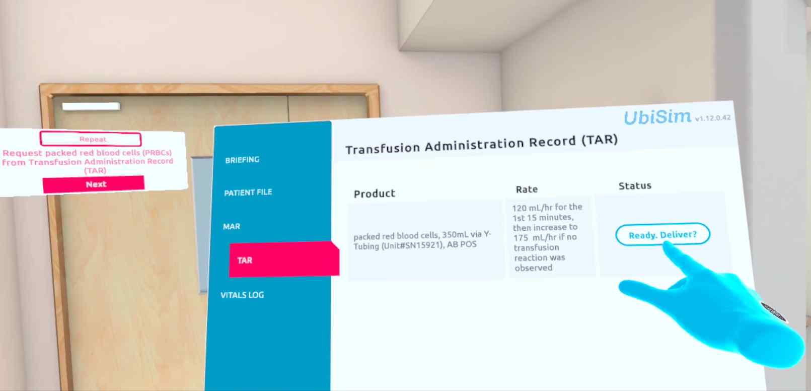 Blood Administration Tutorial | VR Nursing Simulation
