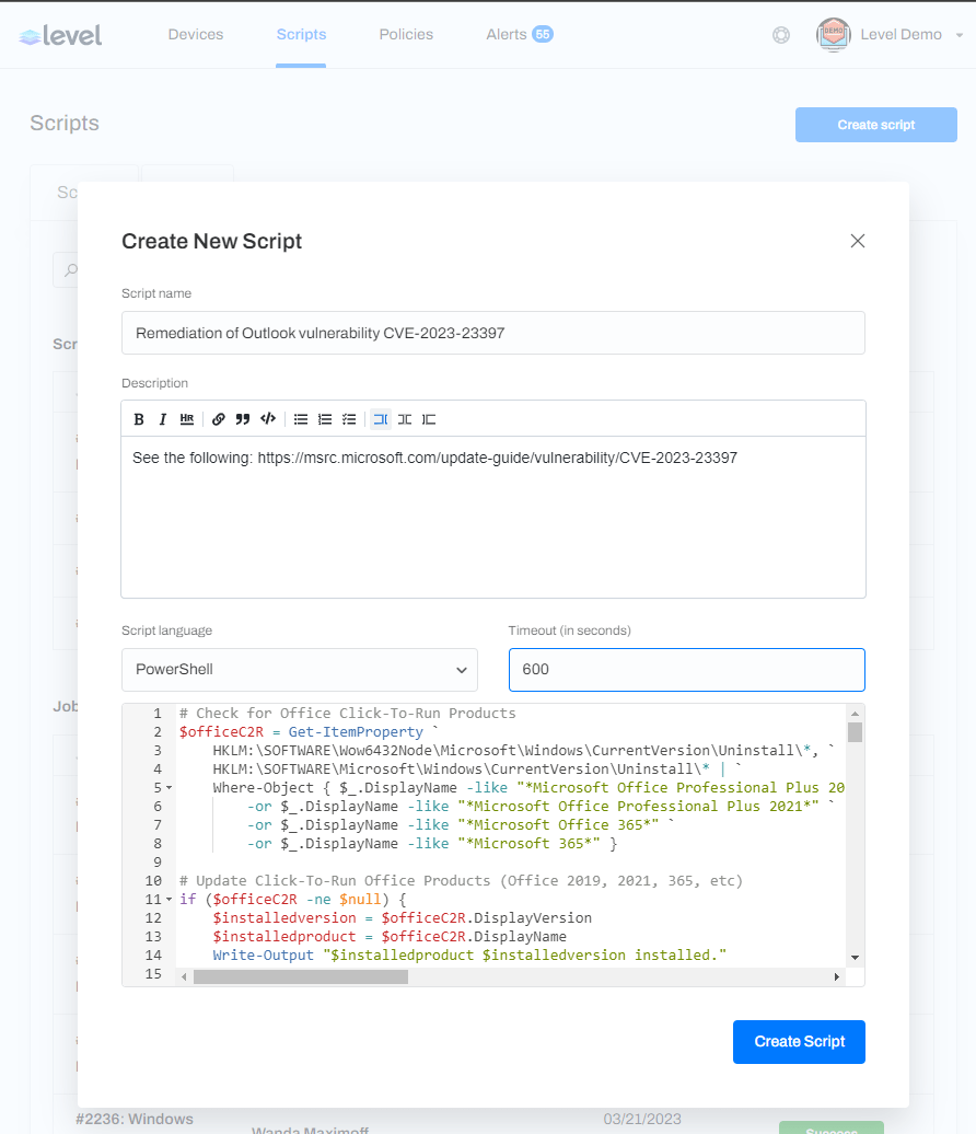Remediation of CVE-2023-23397 - Outlook SMB Vulnerability