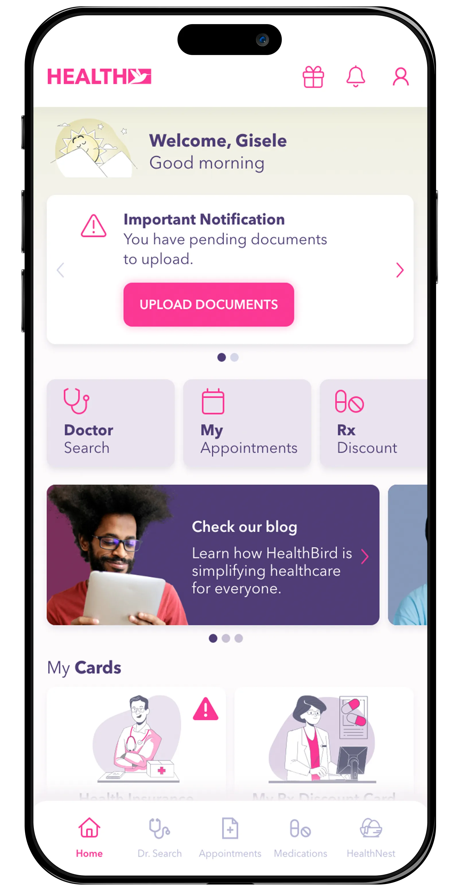 Health Insurance App | HealthBird