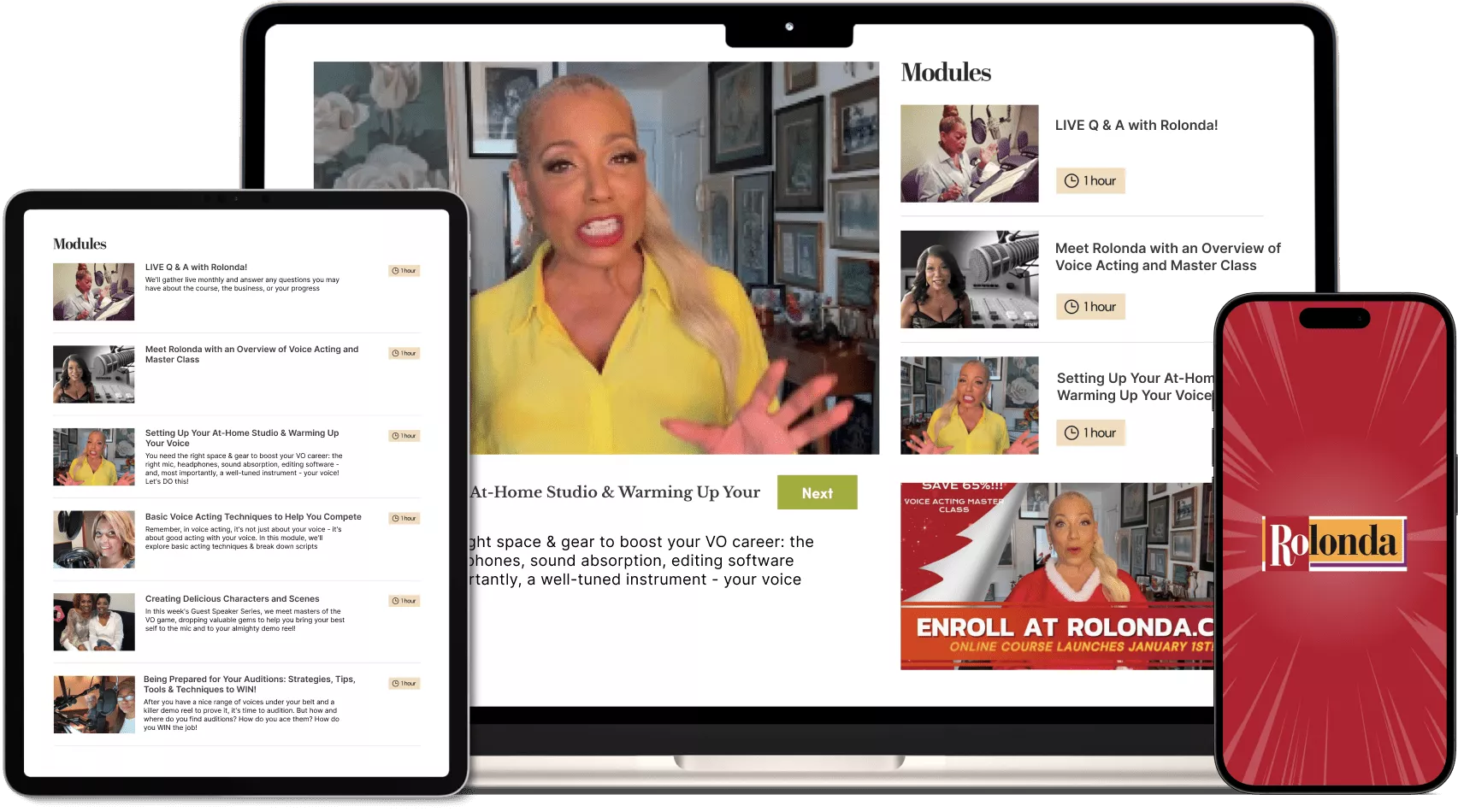 Online Voice Acting Course - Rolonda's Voice Acting Master Class