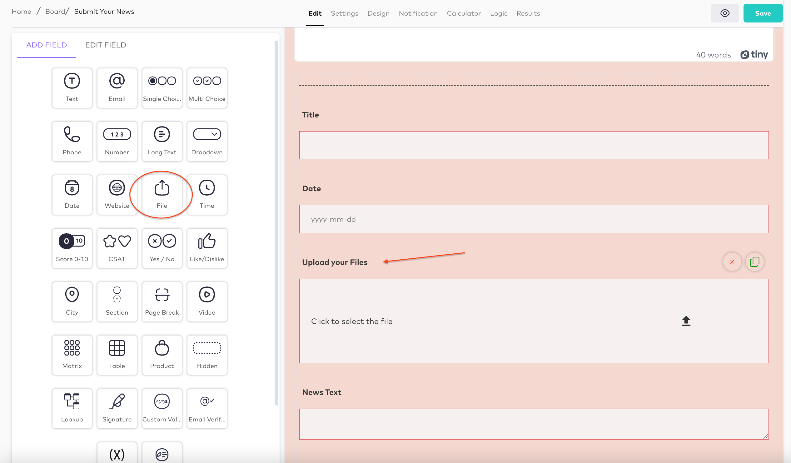 How to make a digital bulletin board - Formaloo