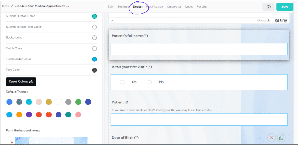 How to create your online clinic appointment scheduling form - Formaloo