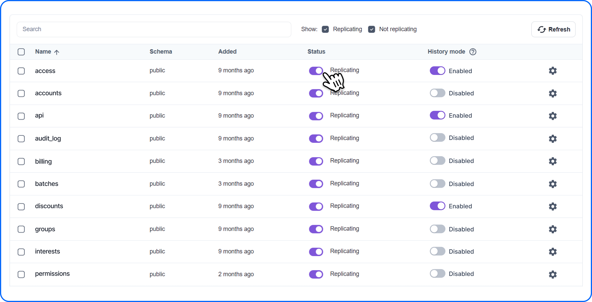 Artie's real-time data replication platform