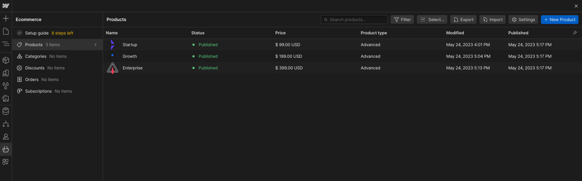 Start Here - Simpletech X - Webflow Ecommerce website template