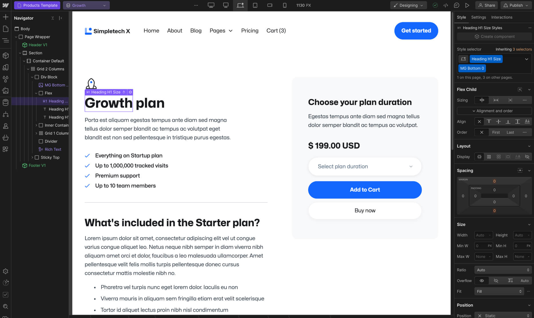 Start Here - Simpletech X - Webflow Ecommerce website template