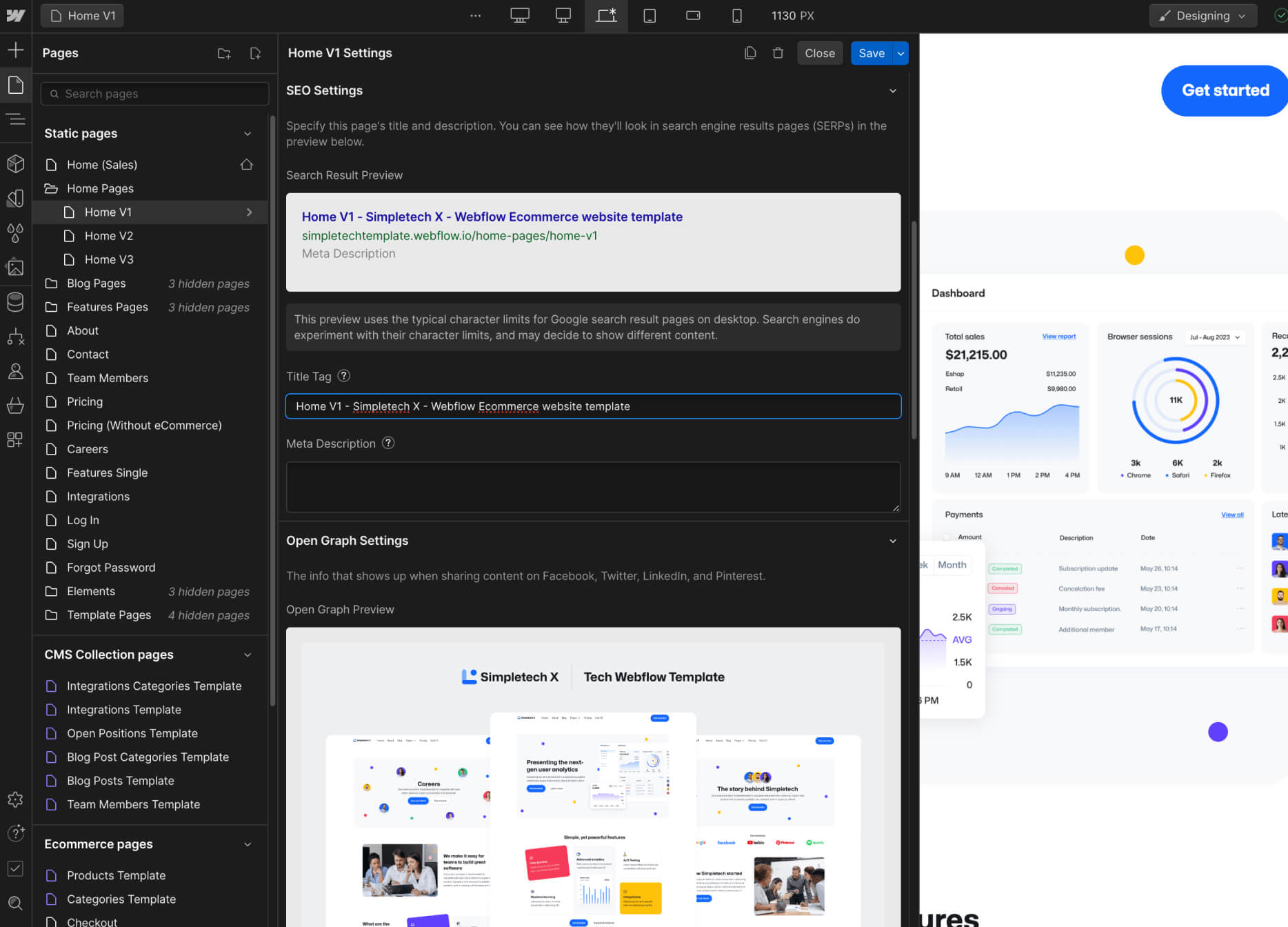 Start Here - Simpletech X - Webflow Ecommerce website template