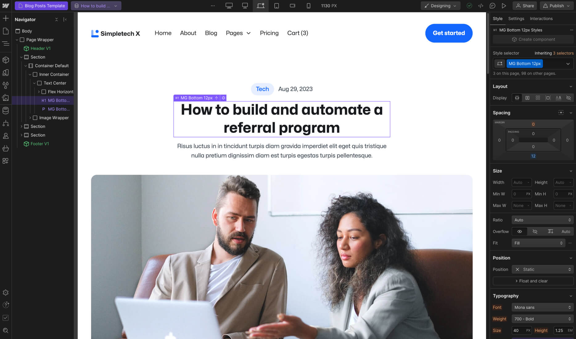 Start Here - Simpletech X - Webflow Ecommerce website template