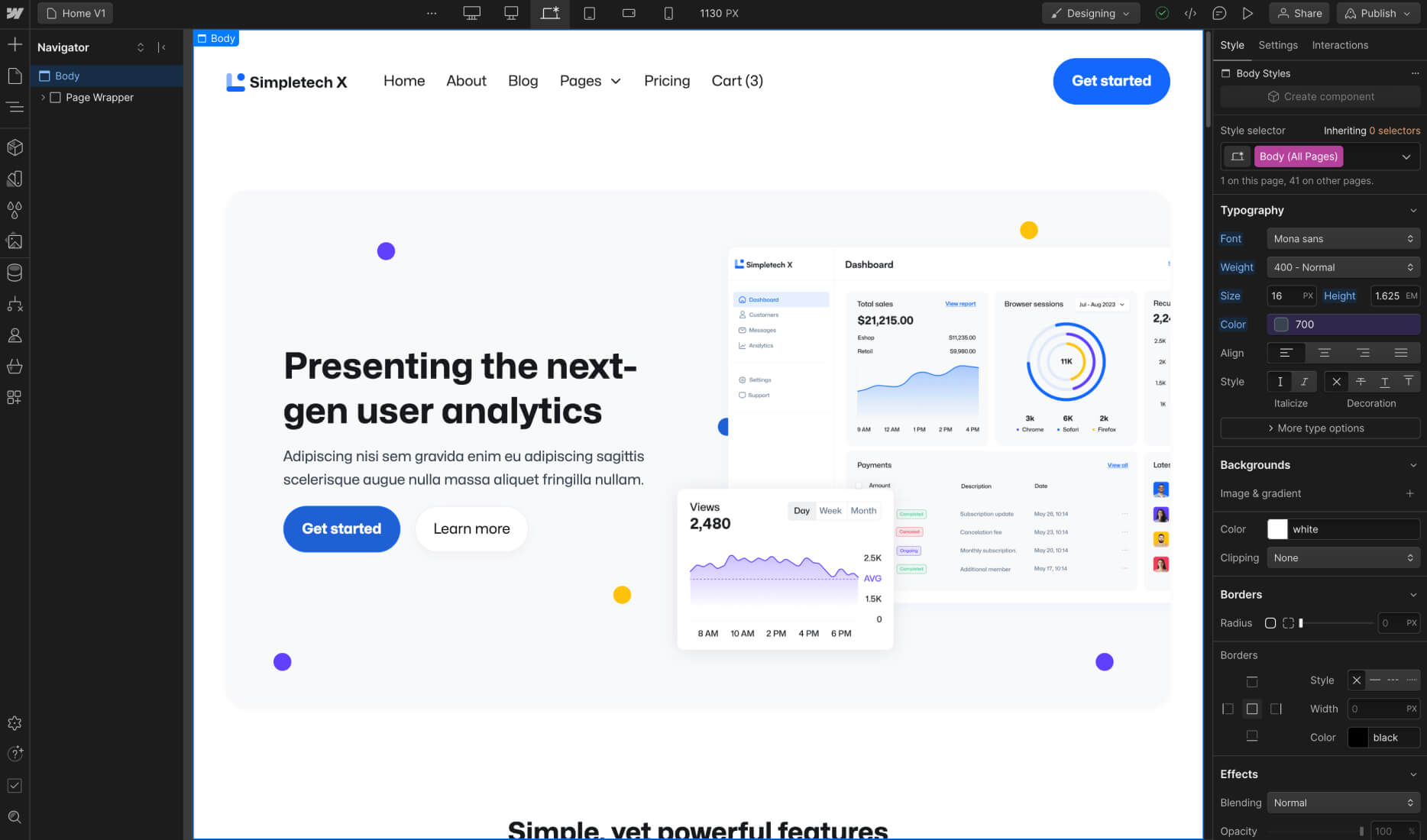 Start Here - Simpletech X - Webflow Ecommerce website template