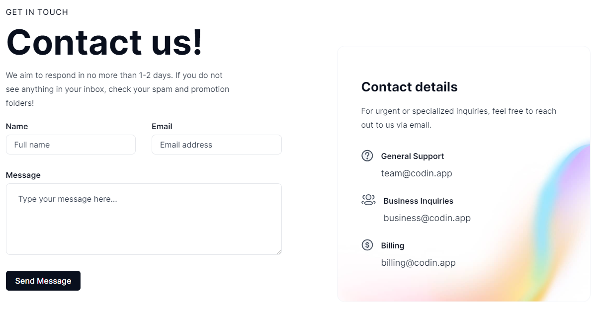 Codin – Creating a standout developer portfolio
