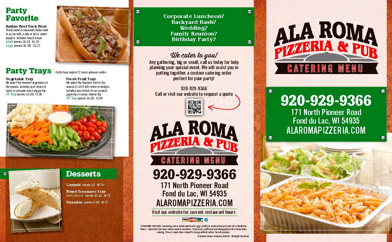 Ala Roma Pizzeria & Pub - Catering