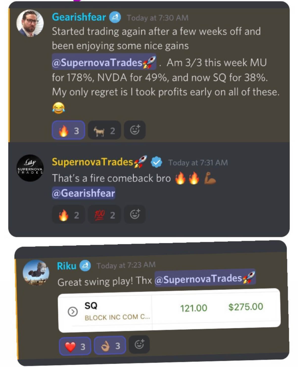 Supernova Trades