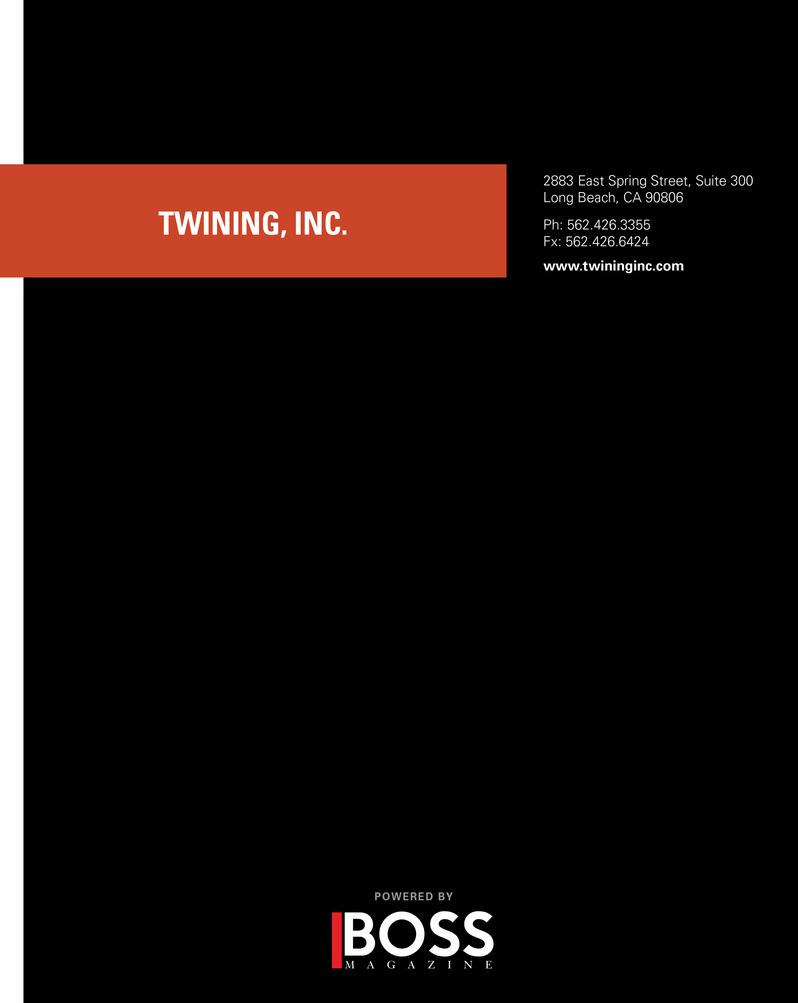 Twining Brochure for BOSS Magazine | Twining, Inc.