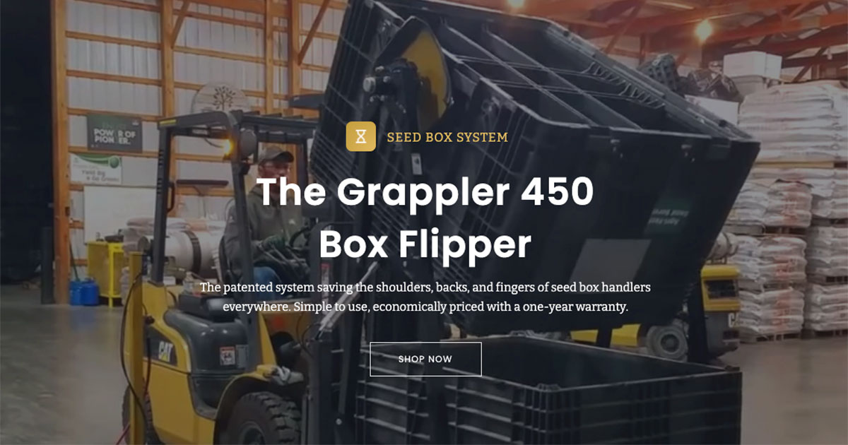 Seed Box Flipping Machine | The Grappler 450 Box Flipper | Vincennes ...