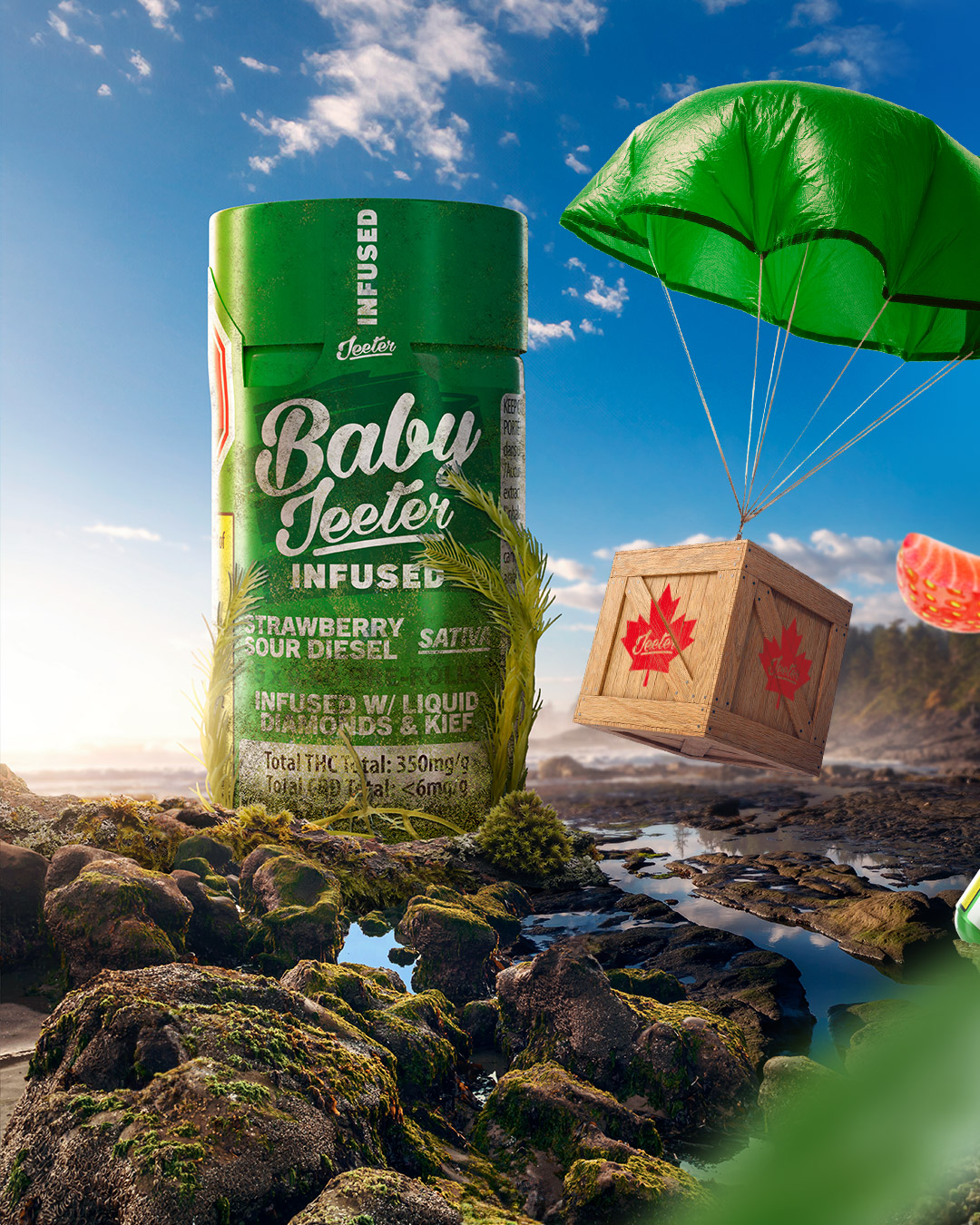 Jeeter Canada | Infused Pre-Rolls | Strawberry Sour Diesel