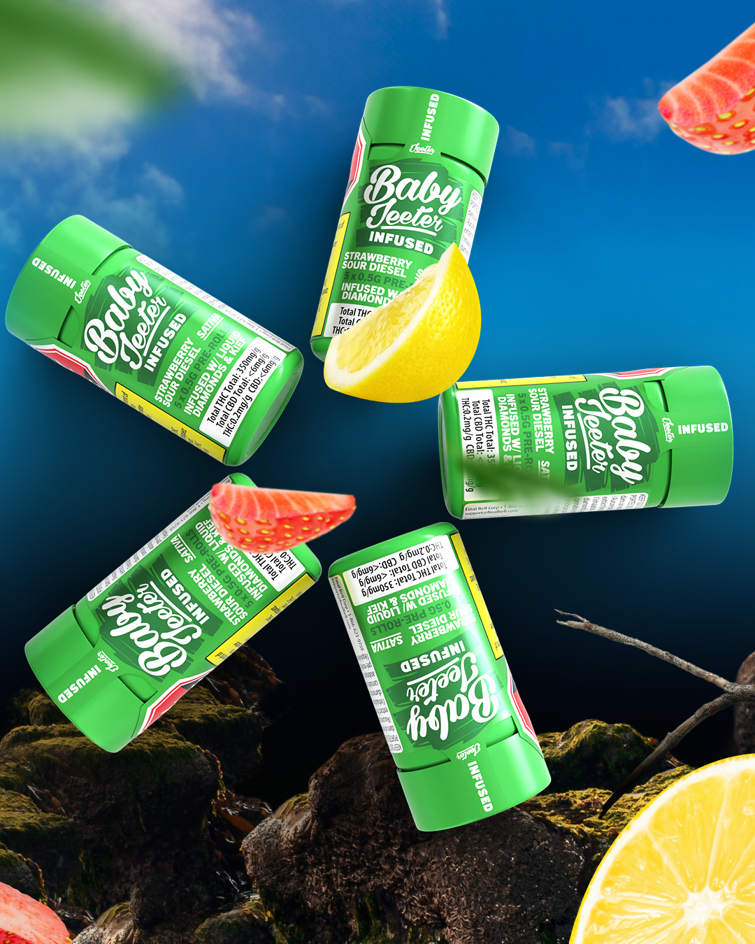 Jeeter Canada | Infused Pre-Rolls | Strawberry Sour Diesel