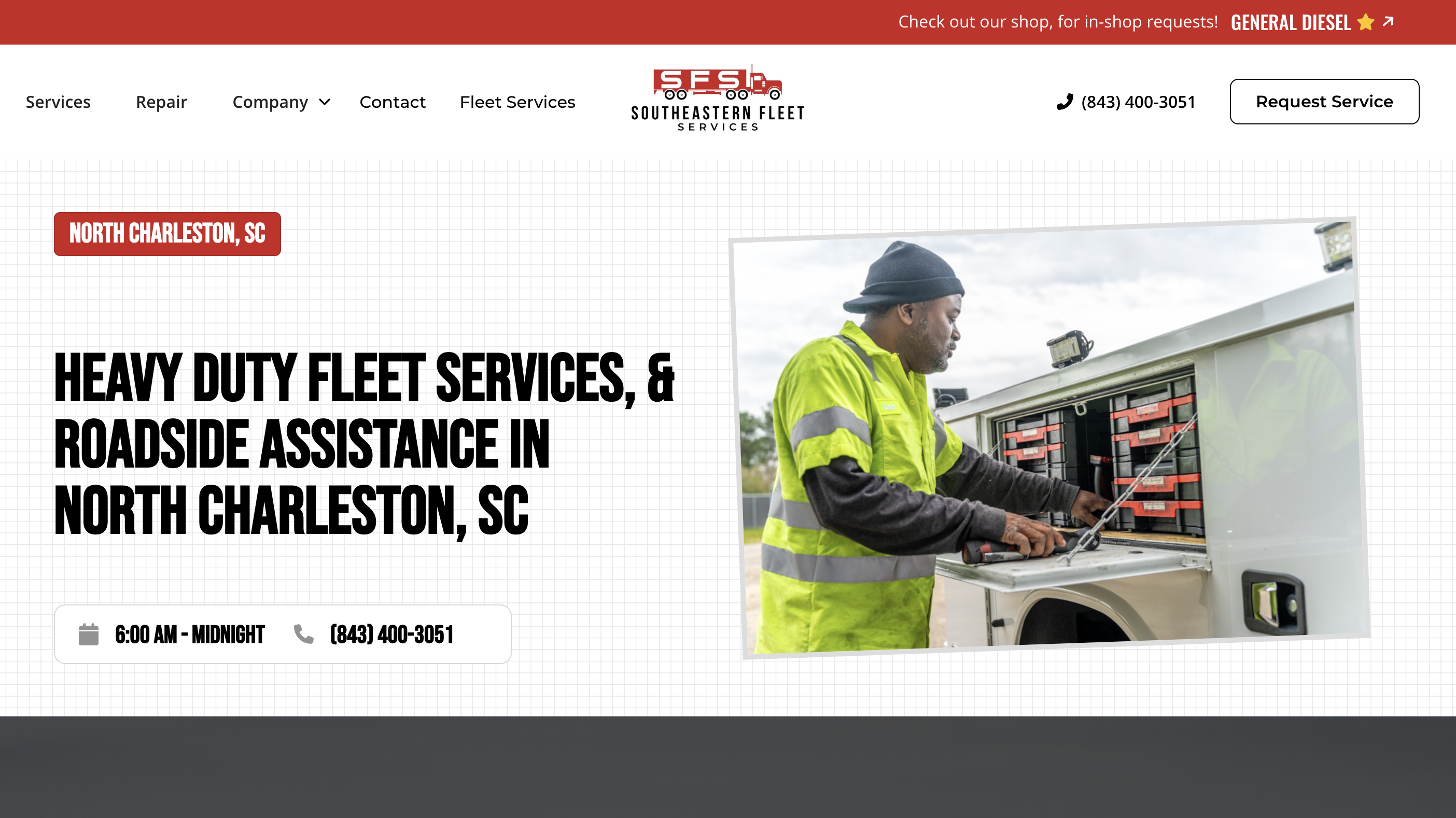 Heavy Duty Fleet Services & Roadside Assistance in North Charleston | SFS
