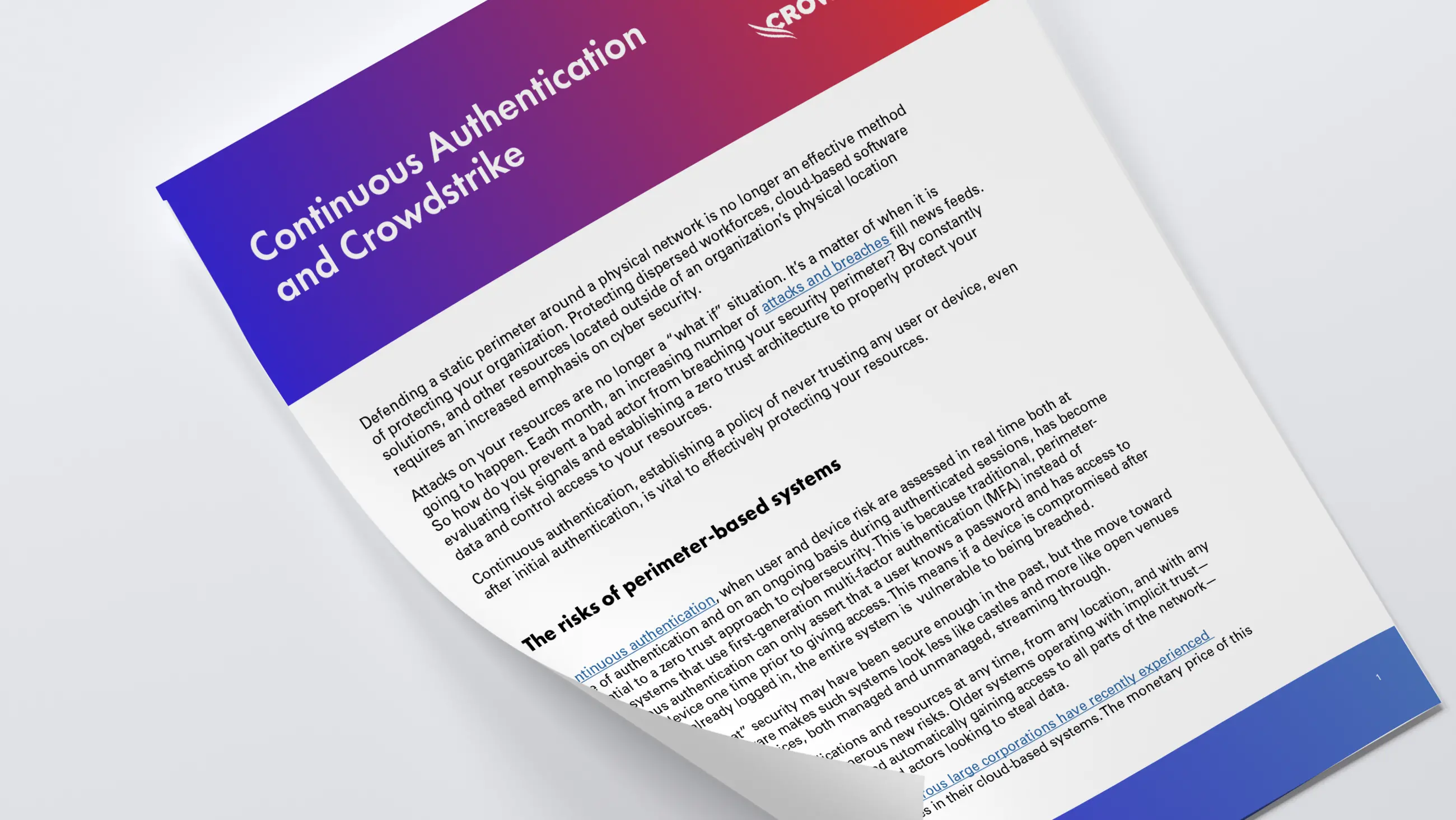 Continuous Authentication And Crowdstrike