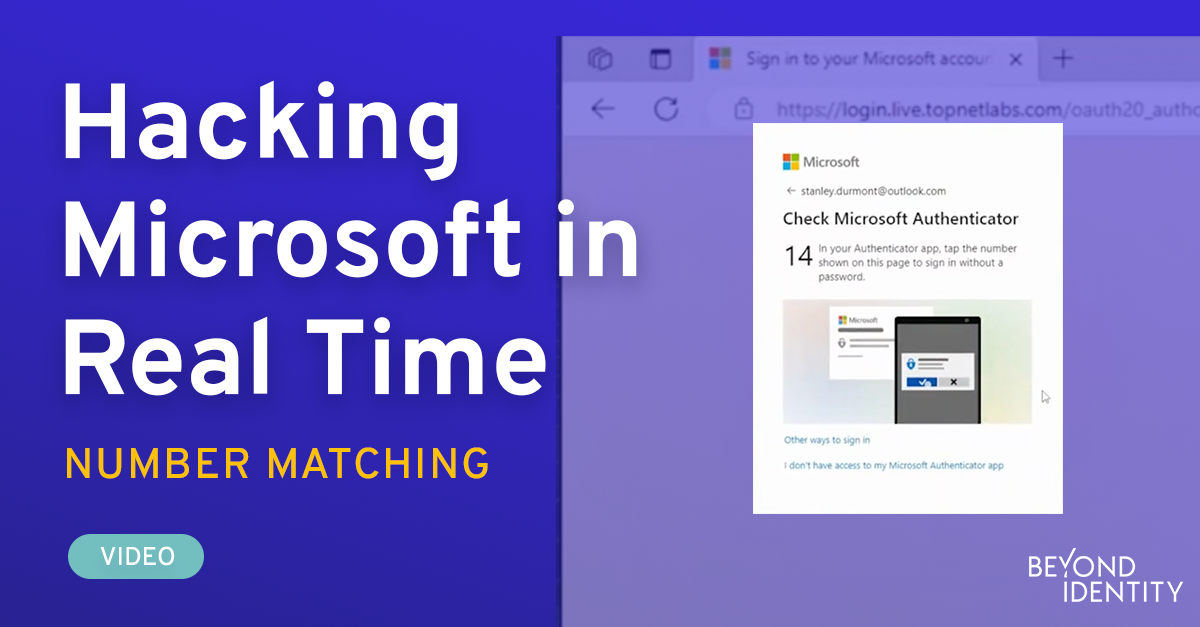 Hacking Microsoft in Real Time: Number Matching