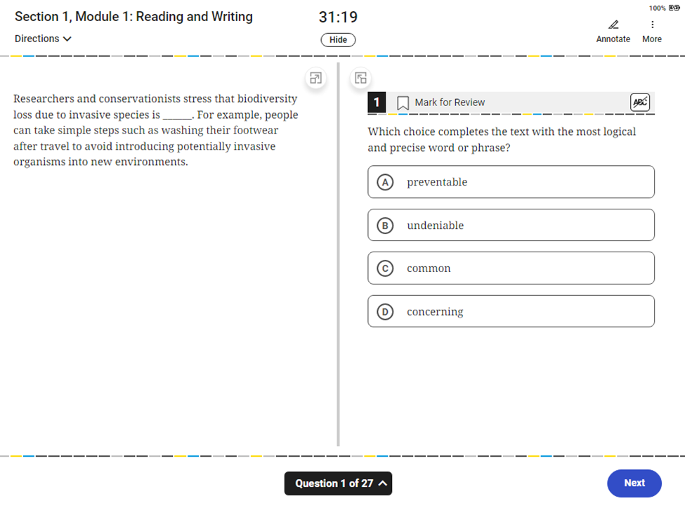 Key Features of College Board’s Bluebook App