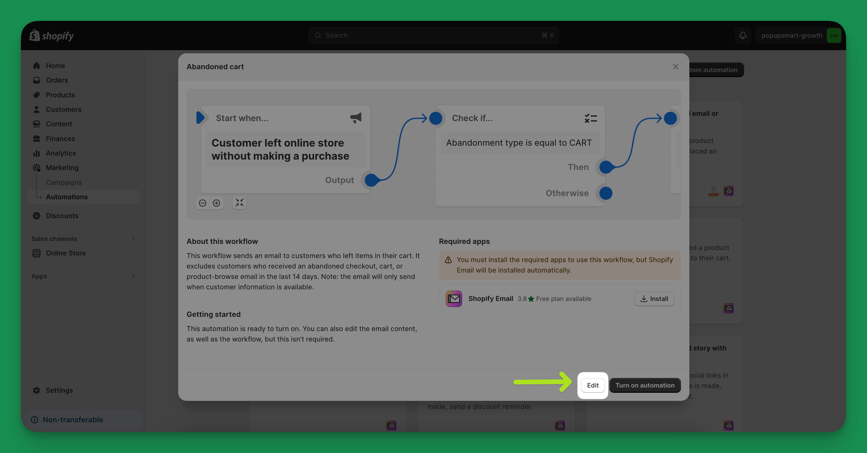 Shopify Cart Abandonment Emails: Set Up & Edit with Examples
